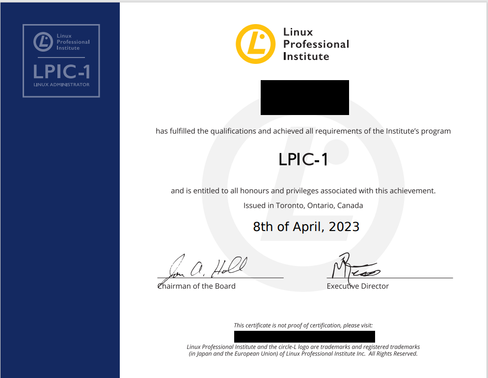 LPIC-1取ってきたヨ